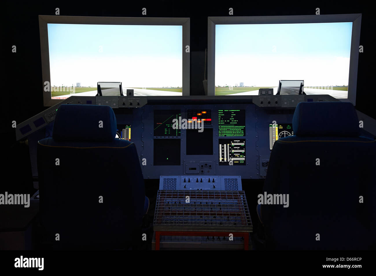 Space Shuttle trainer simulator cockpit Stock Photo - Alamy