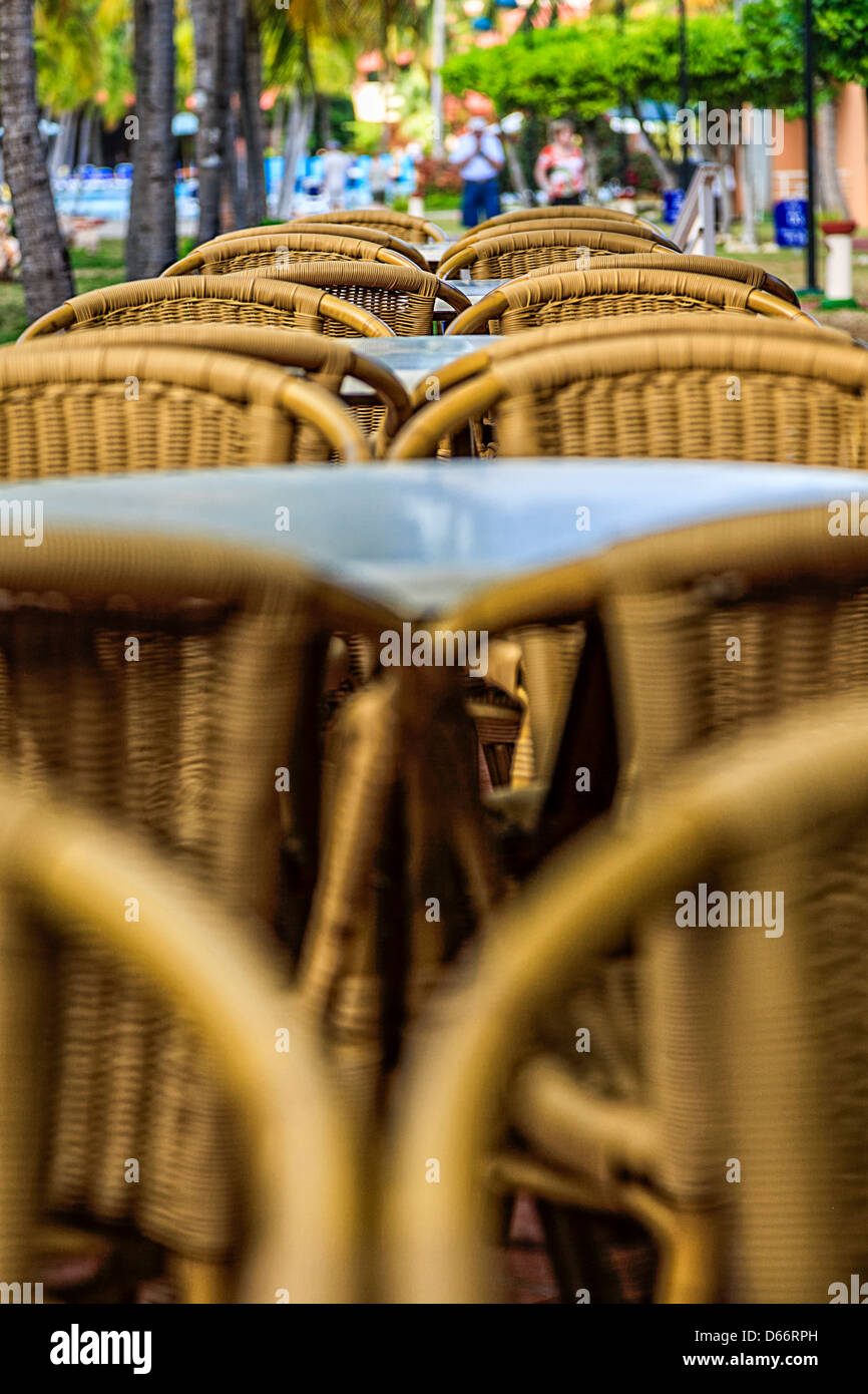Vertical shot of a row of chairs Stock Photo - Alamy