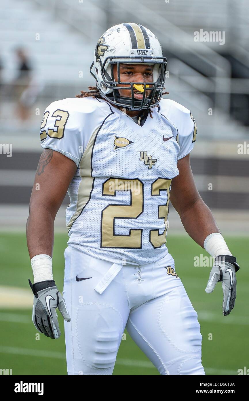 April 13, 2013: UCF Knights linebacker Willie Mitchell (23) before the ...