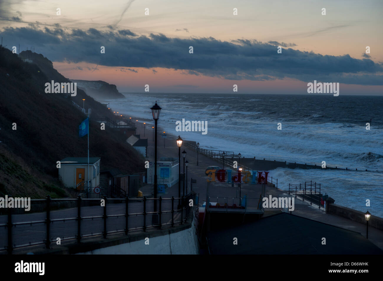 Part of Cromer seafront at dusk Stock Photo - Alamy