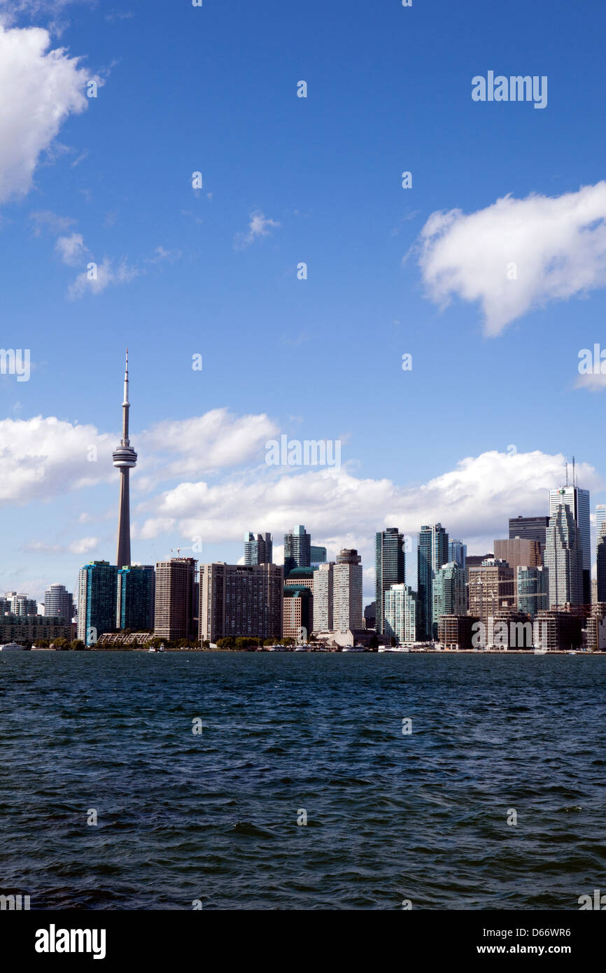 A view of the Toronto skyline from Toronto Island Park, in Canada Stock ...