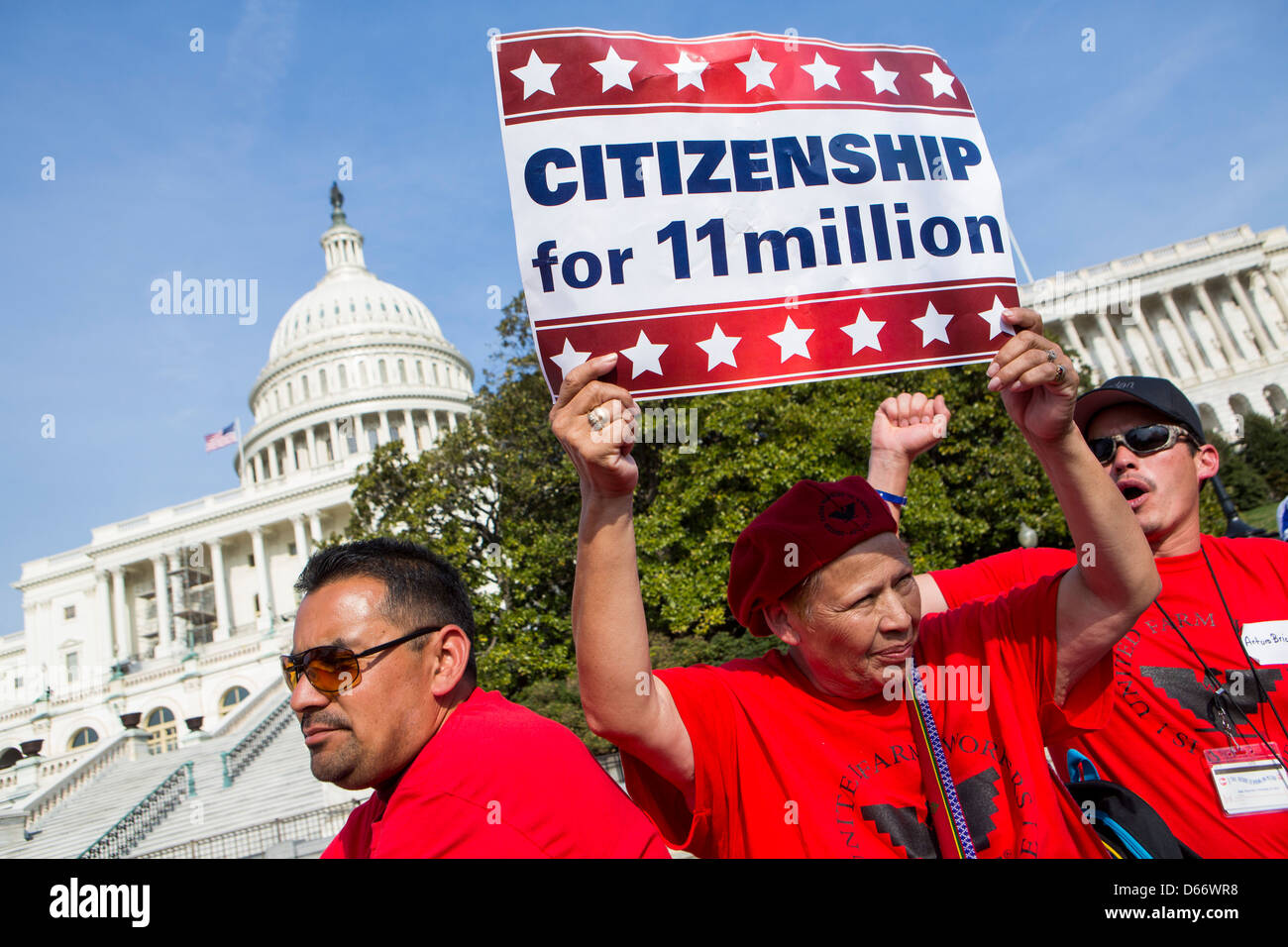A pro immigration reform rally at the United States Capitol Building ...