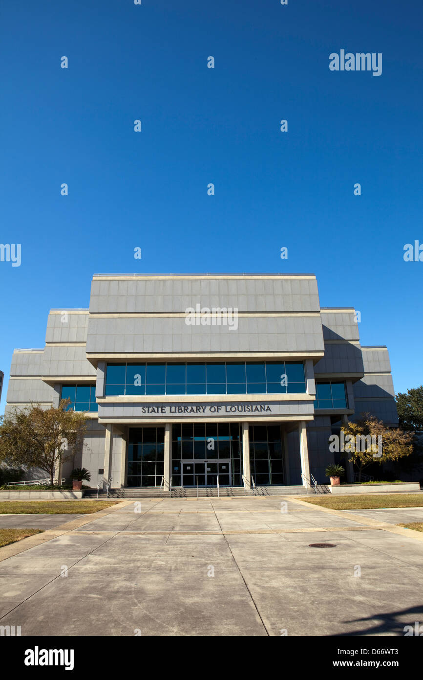 A view of the State Library of Louisiana building in Baton Rouge Stock ...