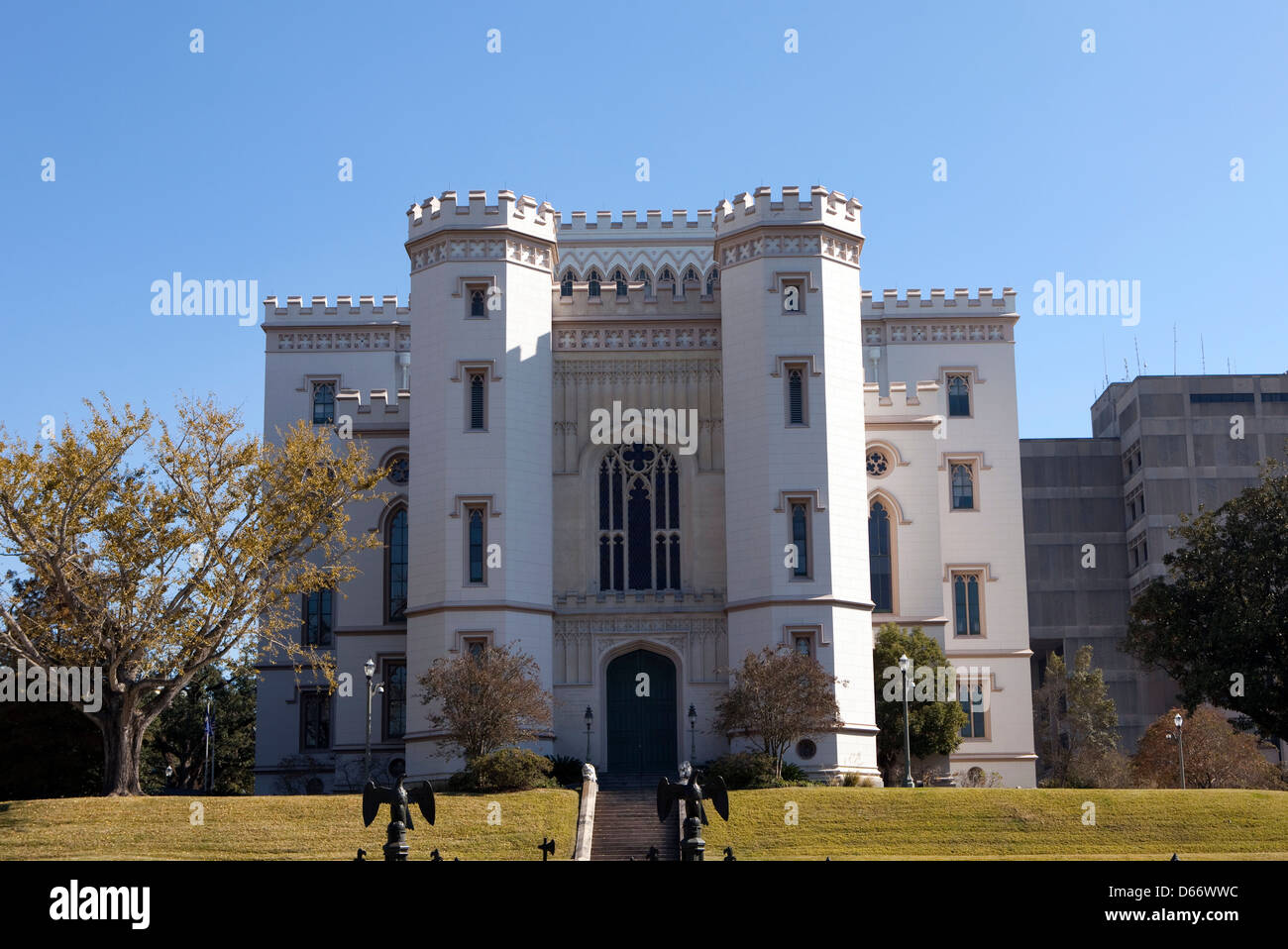 A view of the Old State Capitol building in Baton Rouge, Louisiana ...