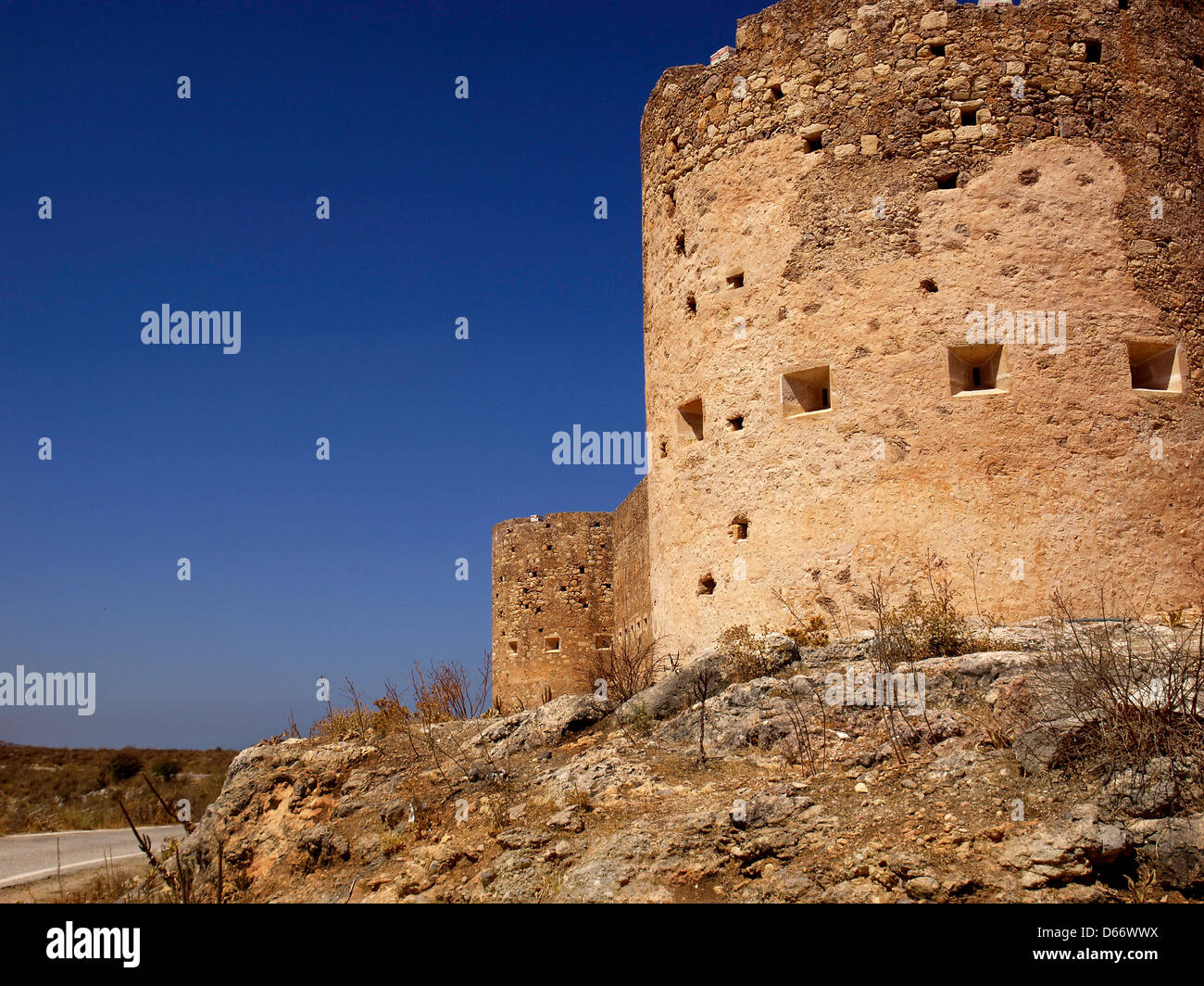 Turkish fort, Aptera, Crete Stock Photo - Alamy