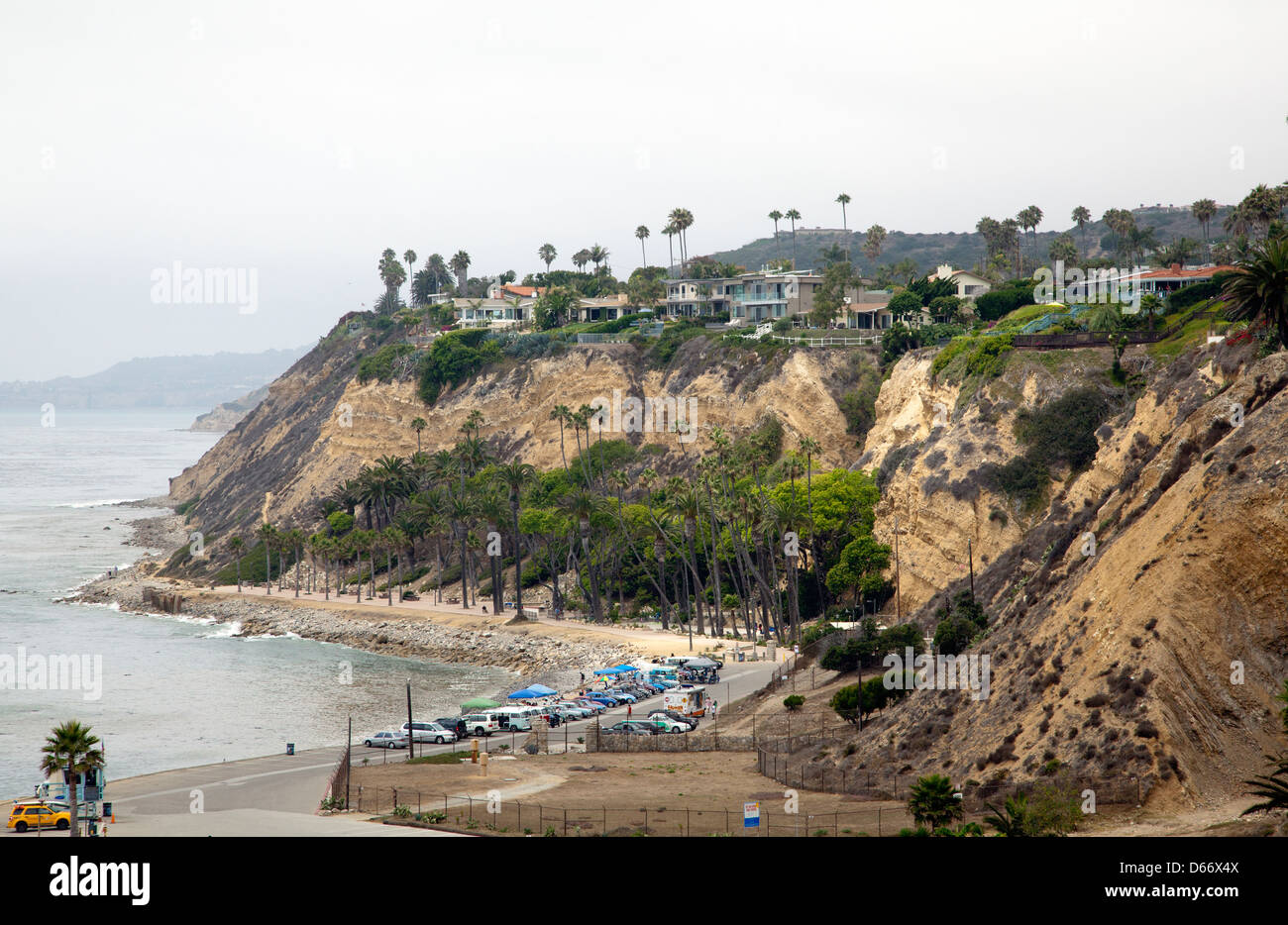 Cliffs and beach at Point Vicente Cove, Palos Verdes, CA, 2012 Stock ...