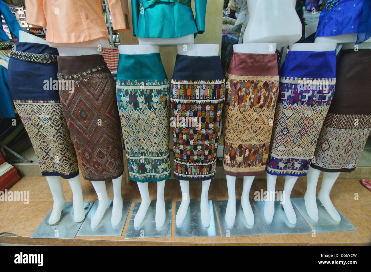 traditional sinh dresses, Luang Prabang, Laos Stock Photo - Alamy