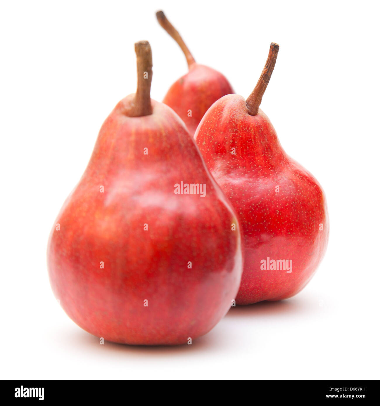 red pear isolated on white background Stock Photo - Alamy