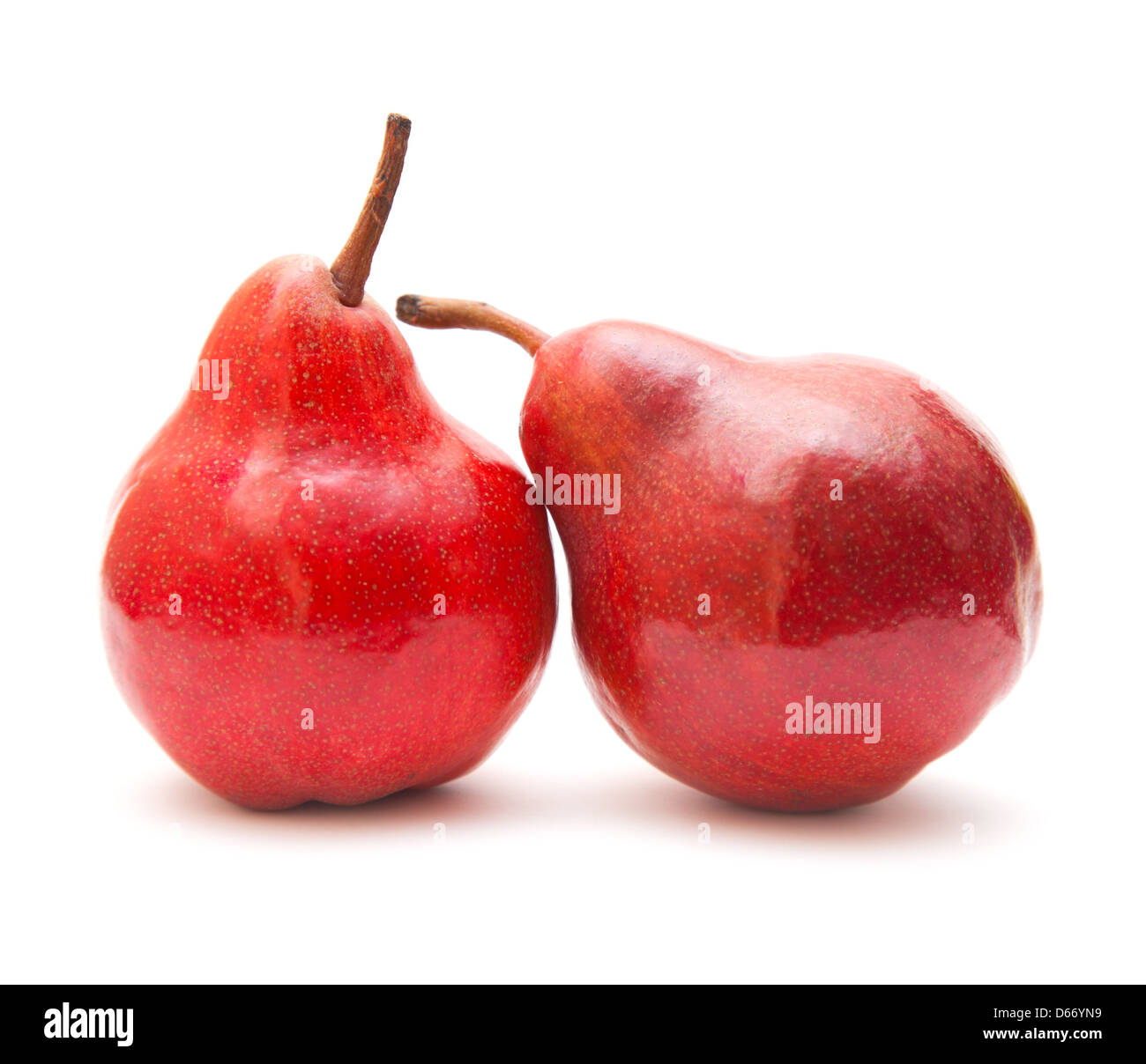 red pear isolated on white background Stock Photo - Alamy