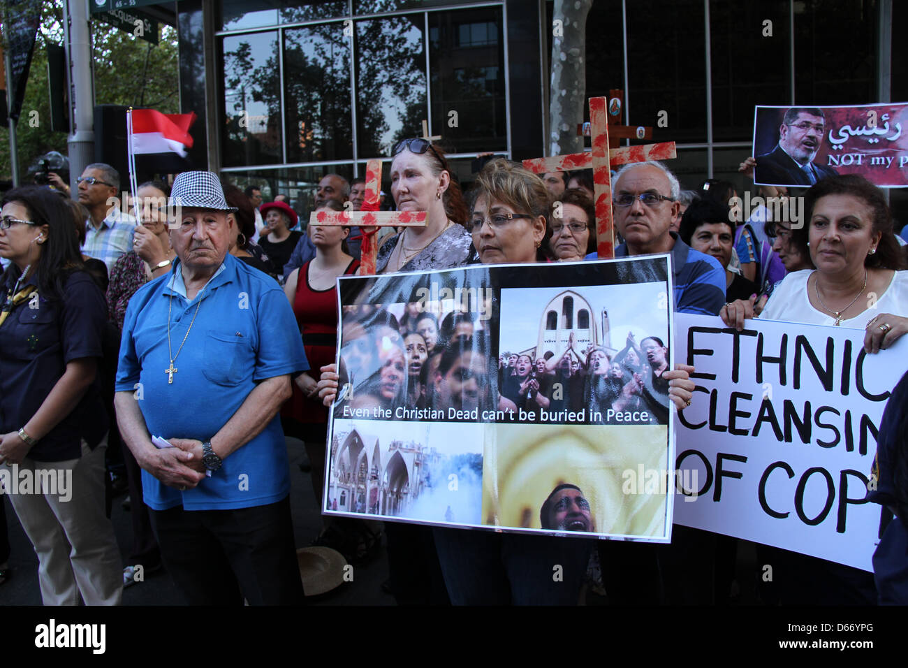 Martin Place, Sydney, Australia. 14 April 2013. The Australian Coptic ...