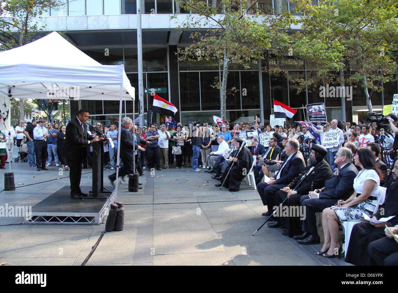 Martin Place, Sydney, Australia. 14 April 2013. The Australian Coptic ...