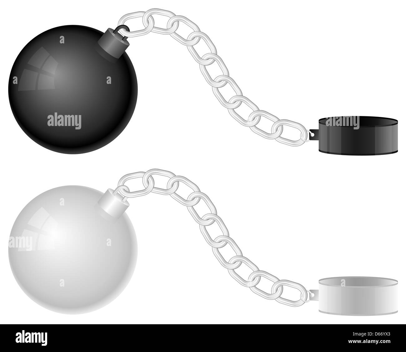 Two shackles on a white background Stock Photo - Alamy