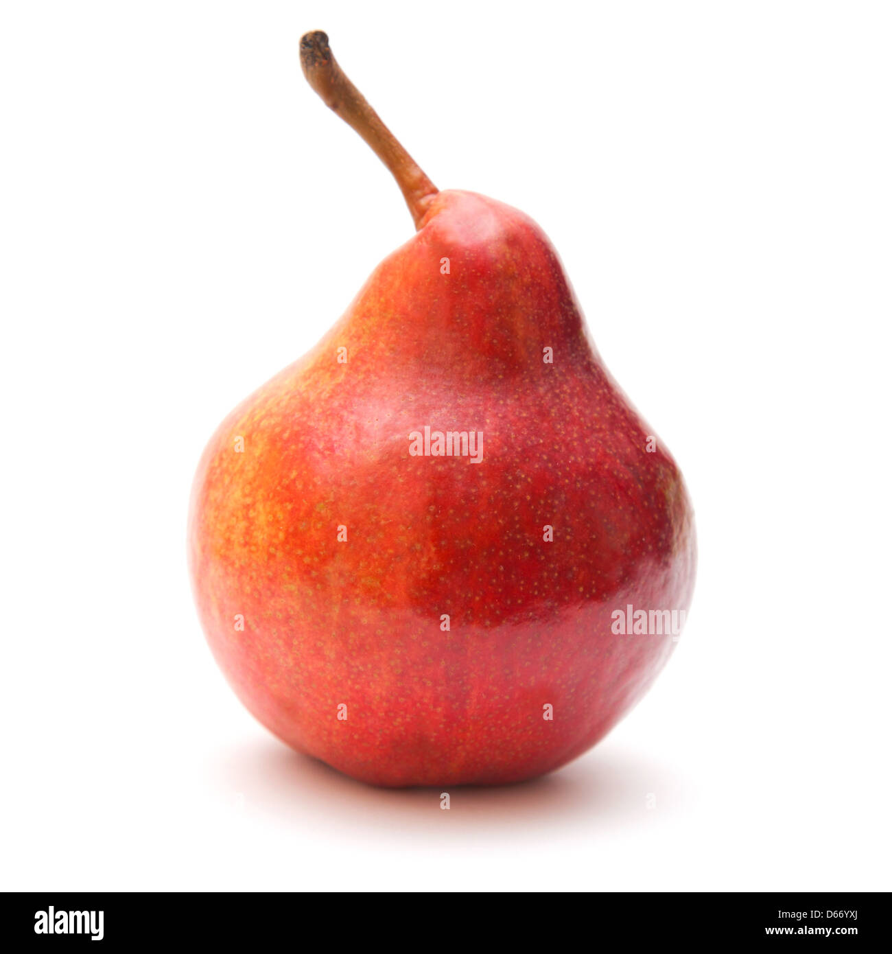 red pear isolated on white background Stock Photo - Alamy