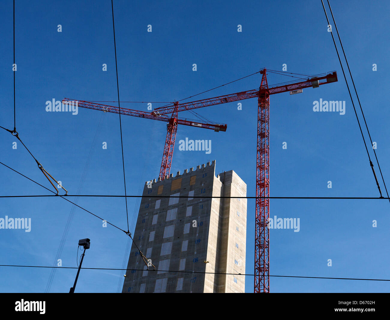 Power lines with building hi-res stock photography and images - Alamy
