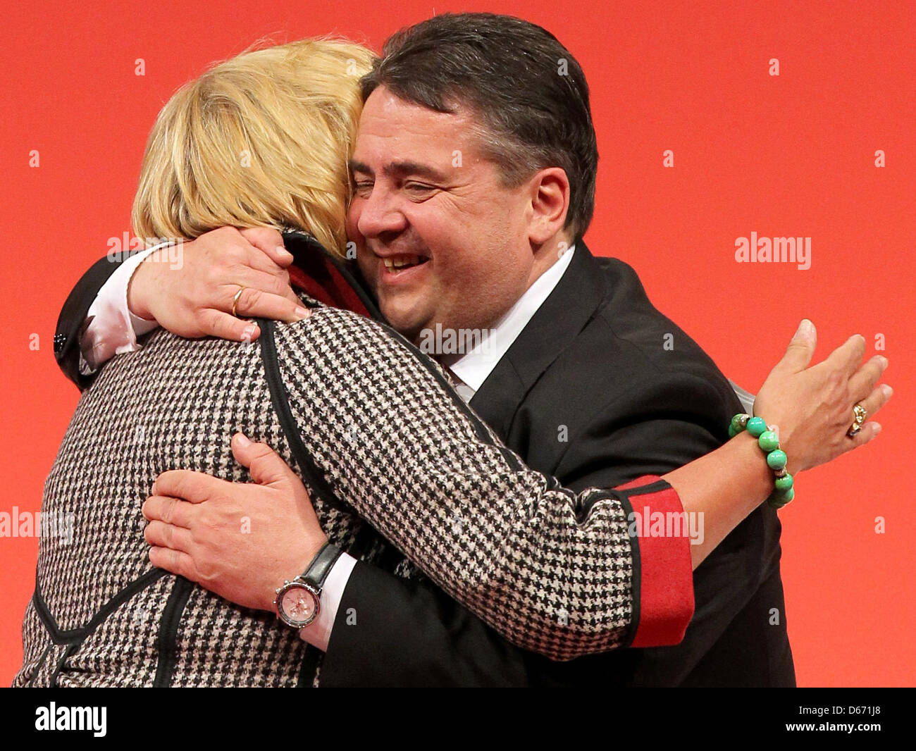 Chairwoman of the Green Party Claudia Roth and chairman of the SPD ...