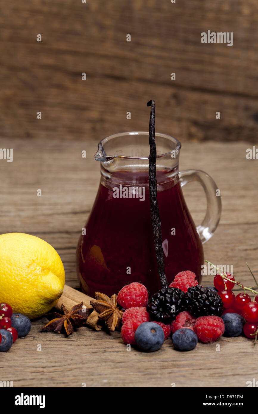 Fresh ingredients for a traditional berry jelly Stock Photo - Alamy