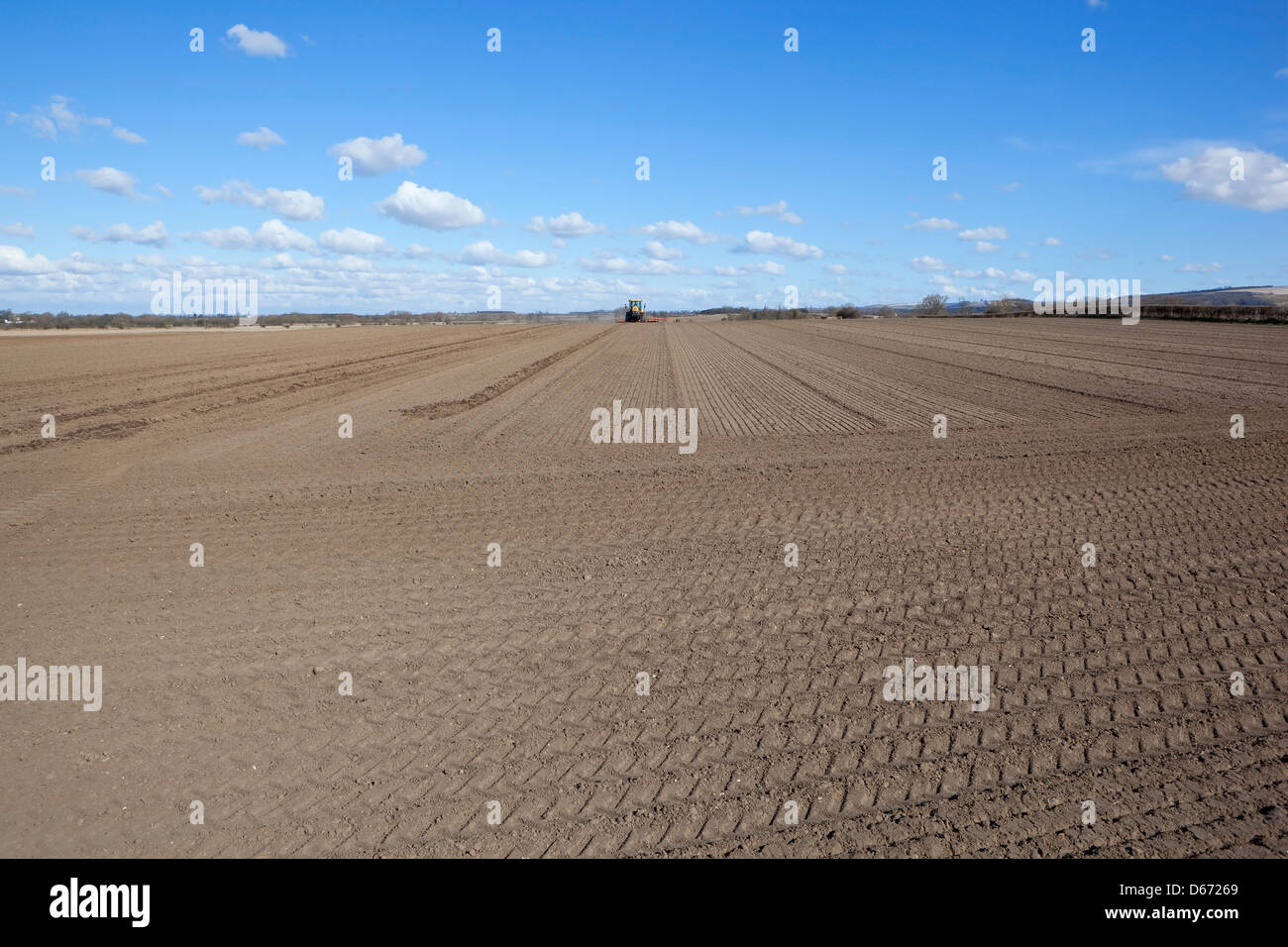 Patterns and textures of cultivated soil in an arable field on the ...