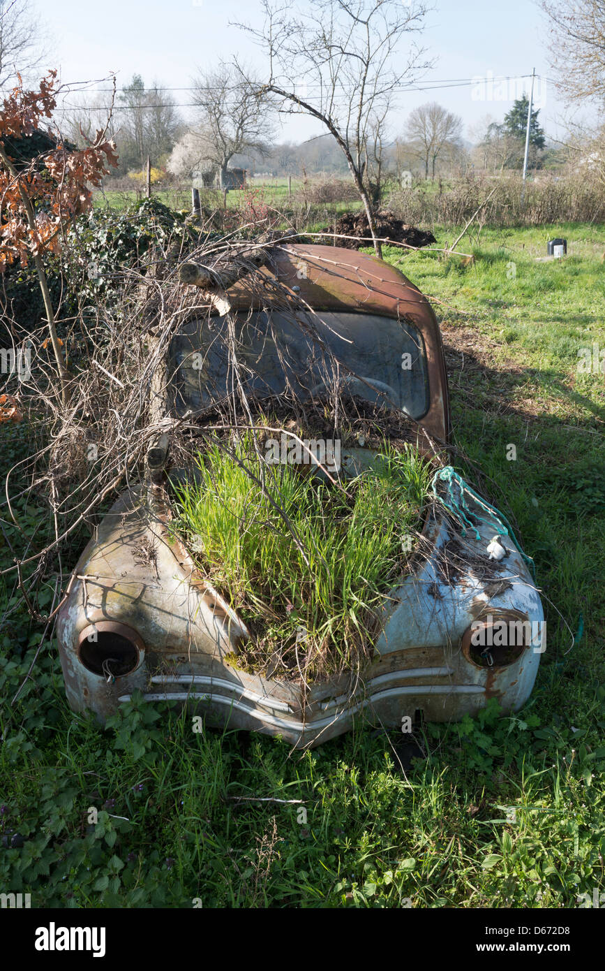 Pollution dumped abandoned old car hi-res stock photography and images ...