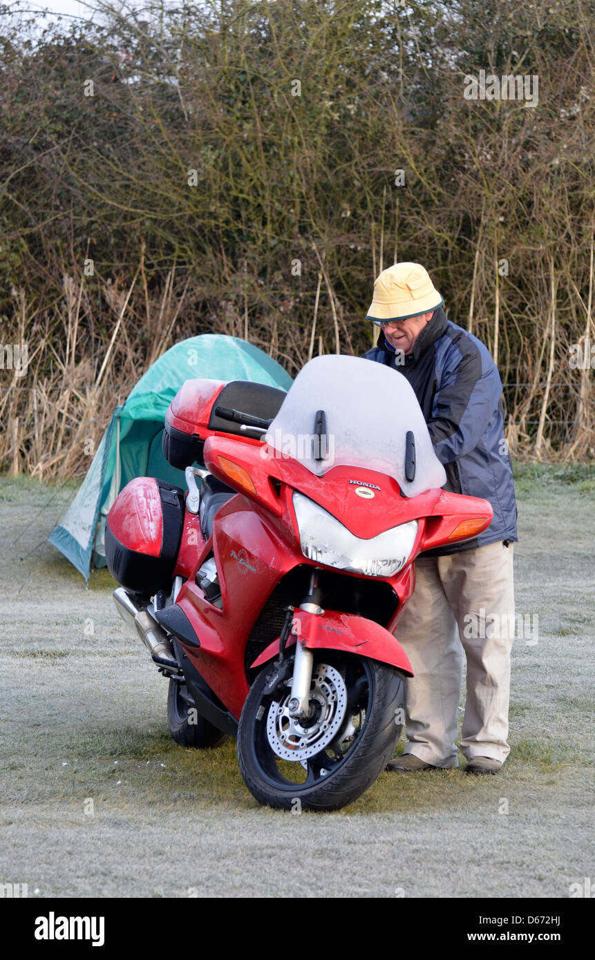 man with touring motorcycle Stock Photo - Alamy