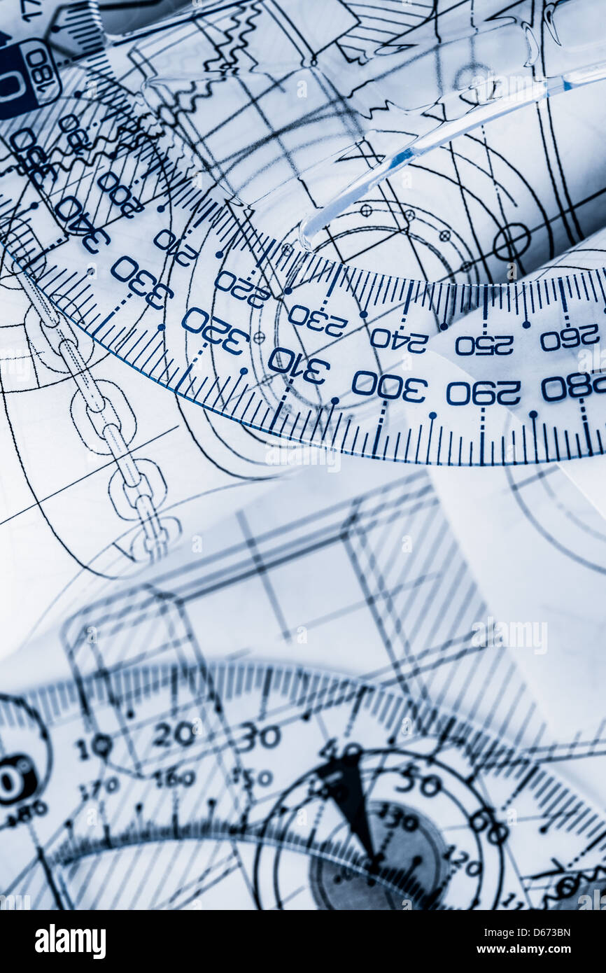 Drawing in paper with scale hi-res stock photography and images - Alamy