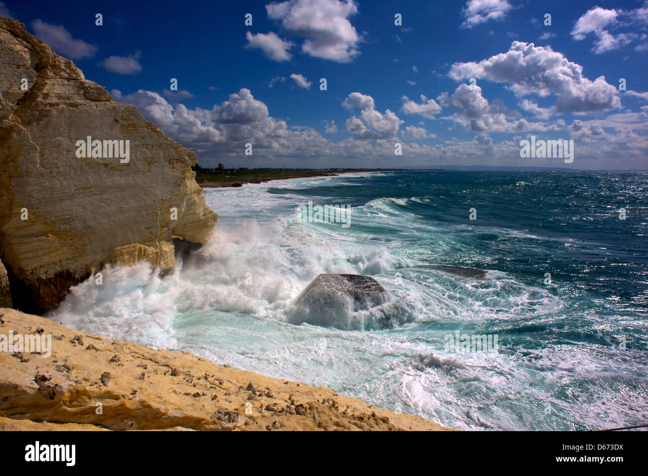 Ras-an-Nakura, famous Grottos, a geologic formation on the border ...