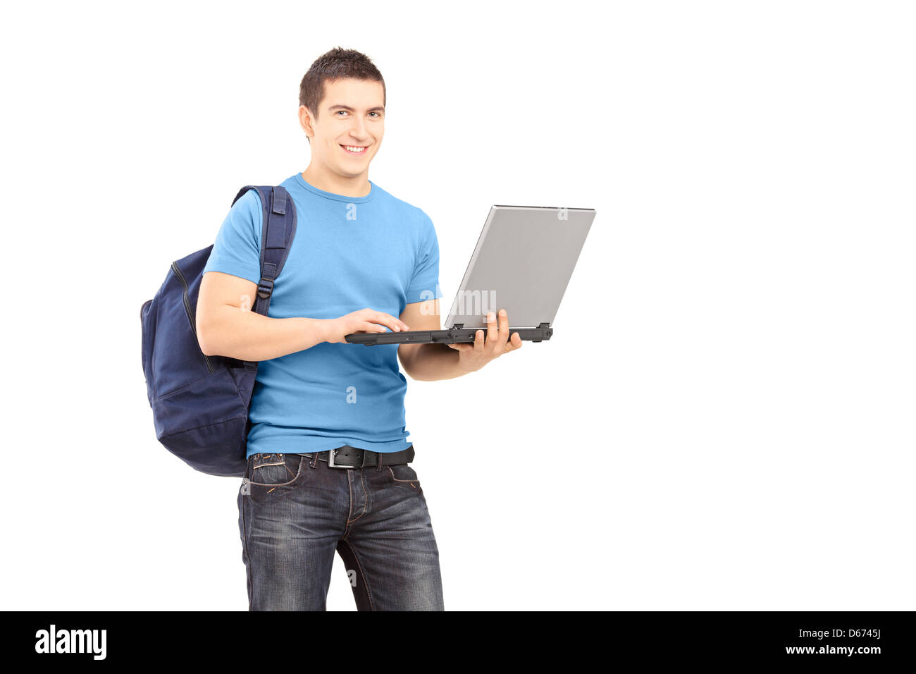 College student laptop Cut Out Stock Images & Pictures - Alamy