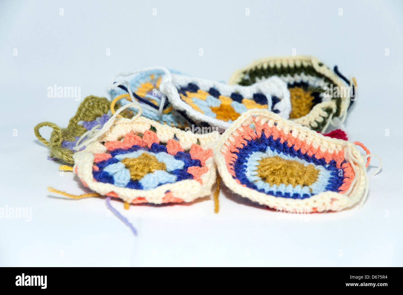 pieces of wool in many shapes and colors Stock Photo - Alamy