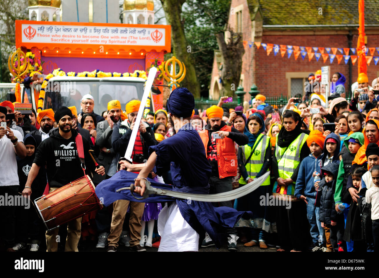 Nagar Kirtan ,Sikhs Vaisakhi Festival.Nottingham 2013 Stock Photo - Alamy