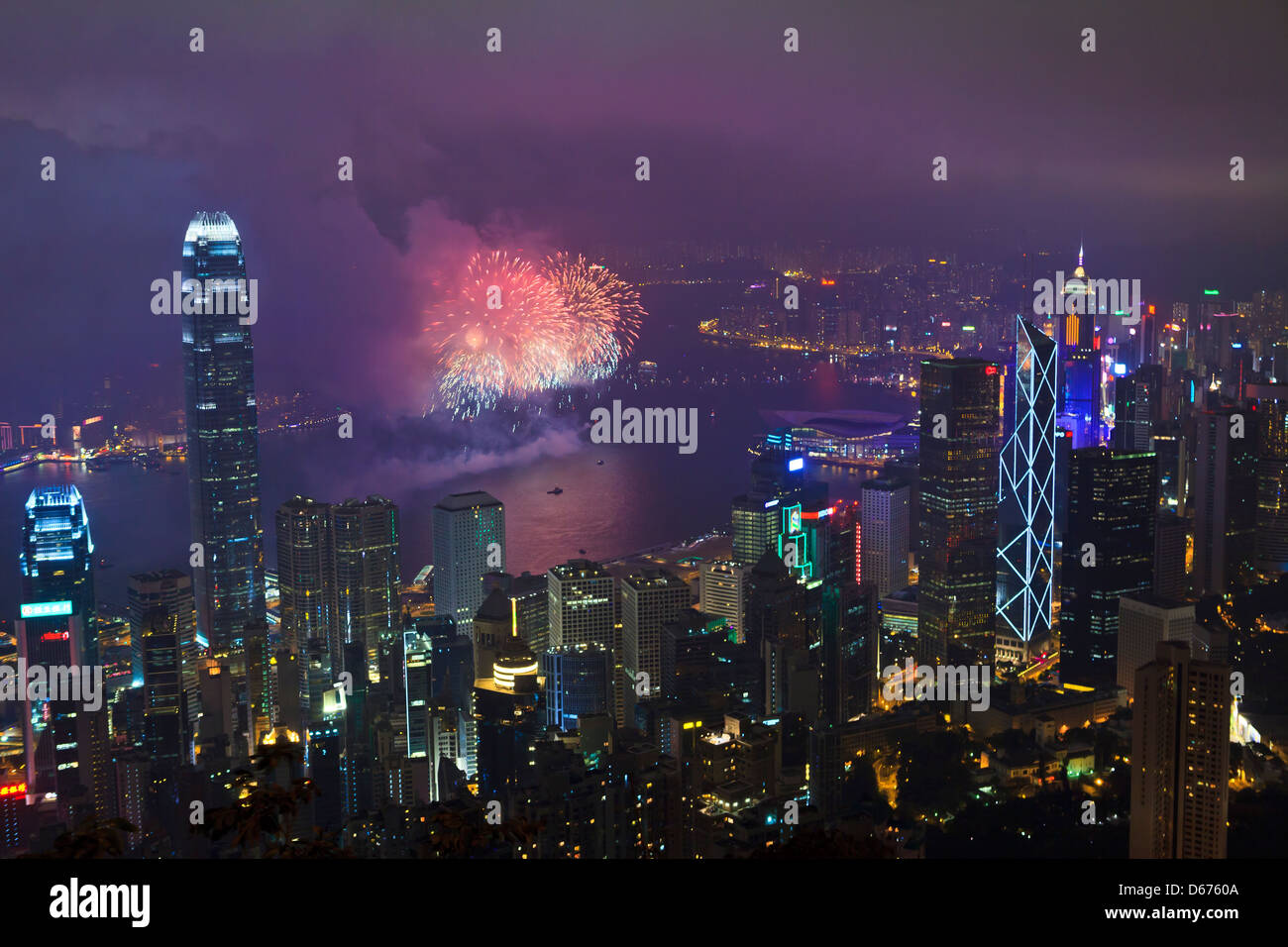 Hong Kong fireworks Stock Photo - Alamy