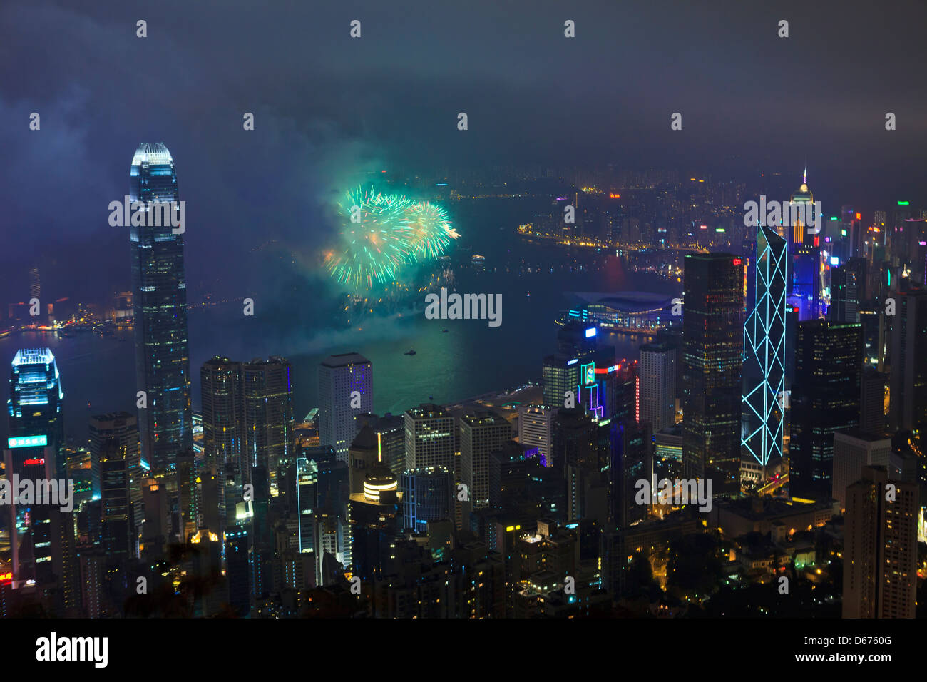 Hong Kong fireworks Stock Photo - Alamy
