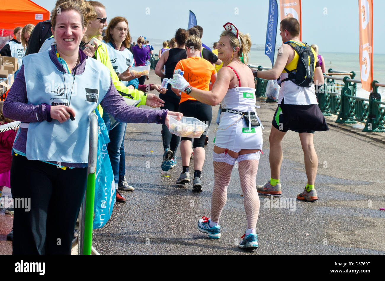 Runner runners brighton marathon hi-res stock photography and images ...