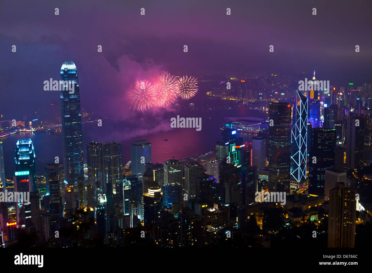 Hong Kong fireworks Stock Photo - Alamy