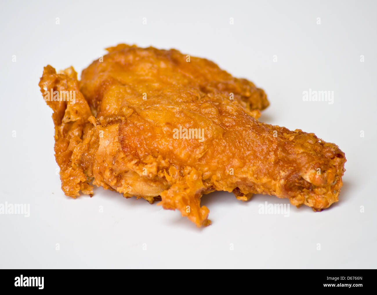 fried chicken on white background Stock Photo - Alamy