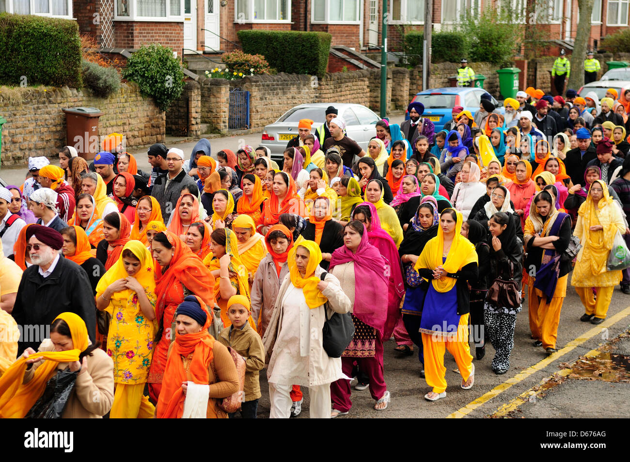 Nagar Kirtan ,Sikhs Vaisakhi Festival.Nottingham 2013 Stock Photo - Alamy