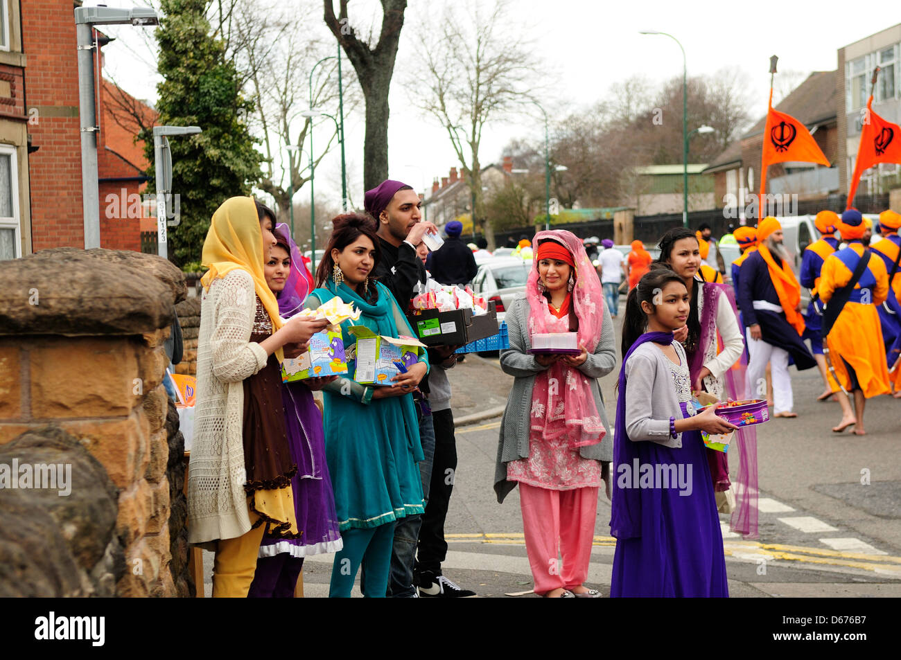 Nagar Kirtan ,Sikhs Vaisakhi Festival.Nottingham 2013 Stock Photo - Alamy