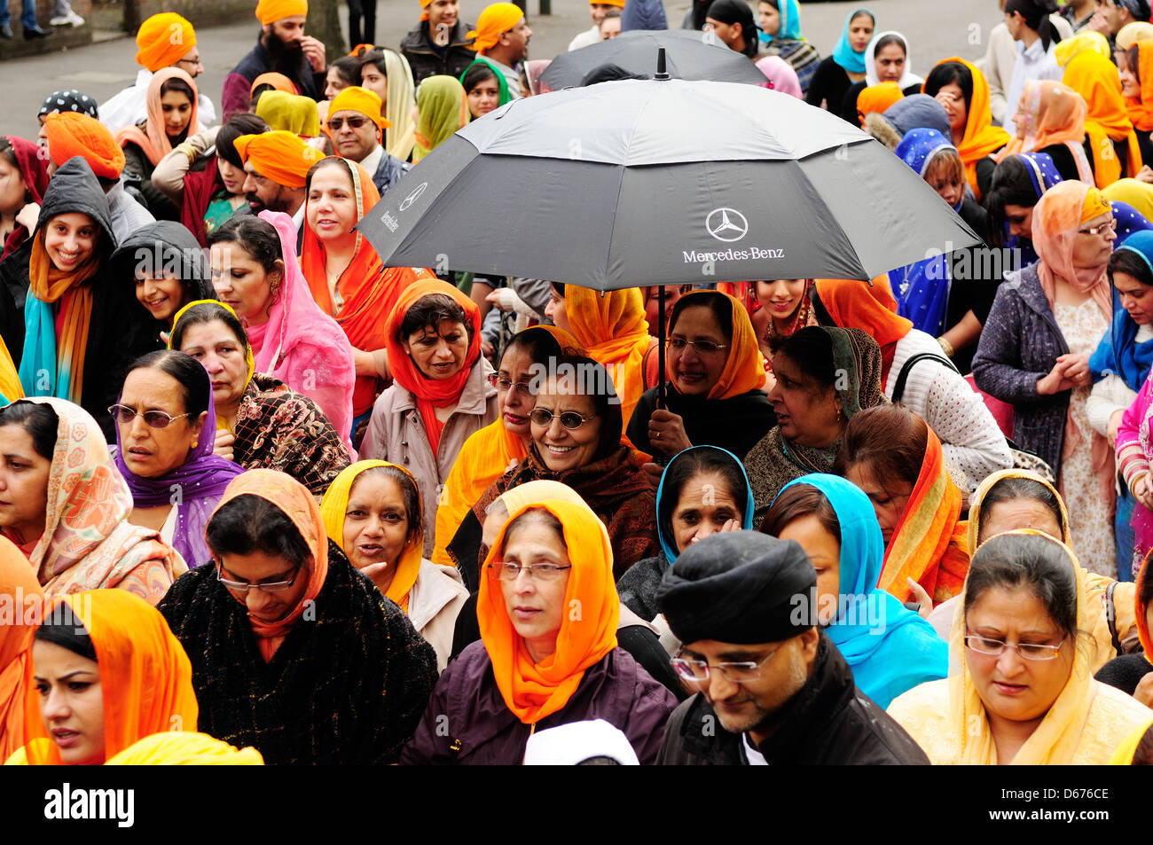 Nagar Kirtan ,Sikhs Vaisakhi Festival.Nottingham 2013 Stock Photo - Alamy