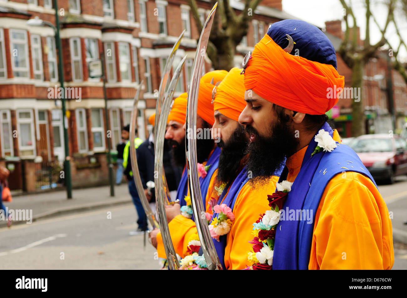 Nagar Kirtan ,Sikhs Vaisakhi Festival.Nottingham 2013 Stock Photo - Alamy