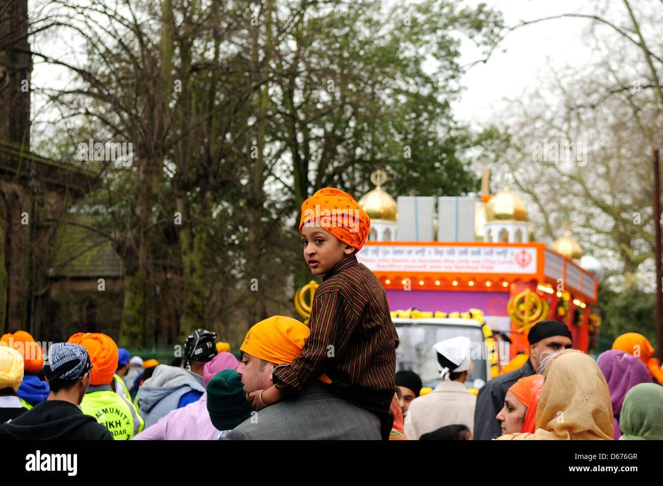 Nagar Kirtan ,Sikhs Vaisakhi Festival.Nottingham 2013 Stock Photo - Alamy