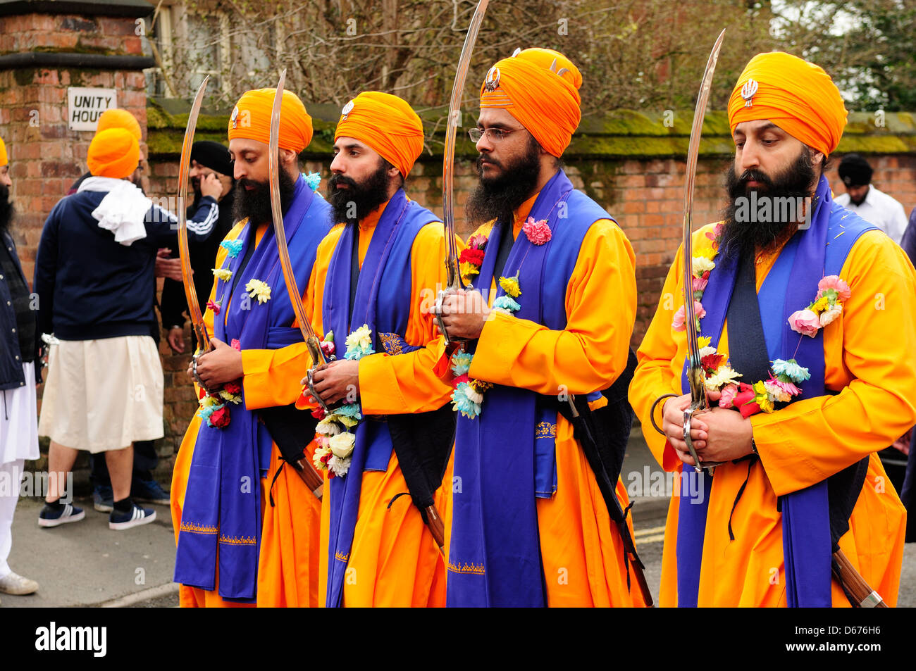 Nagar Kirtan ,Sikhs Vaisakhi Festival.Nottingham 2013 Stock Photo - Alamy