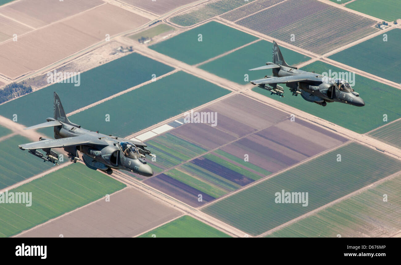 Maj. James Vallario and Maj. John Grunke, both AV-8B Harrier pilots ...