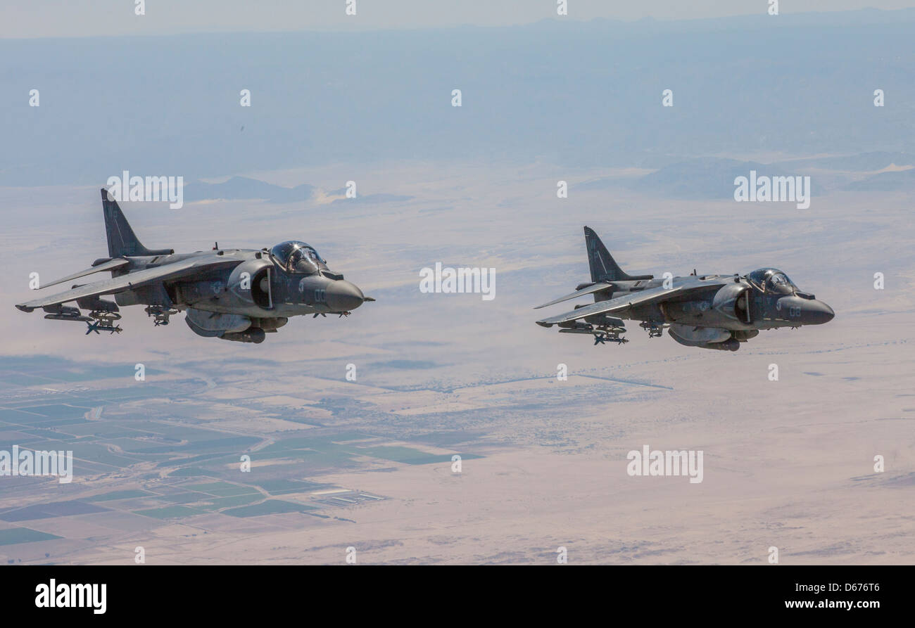 Maj. James Vallario and Maj. John Grunke, both AV-8B Harrier pilots ...