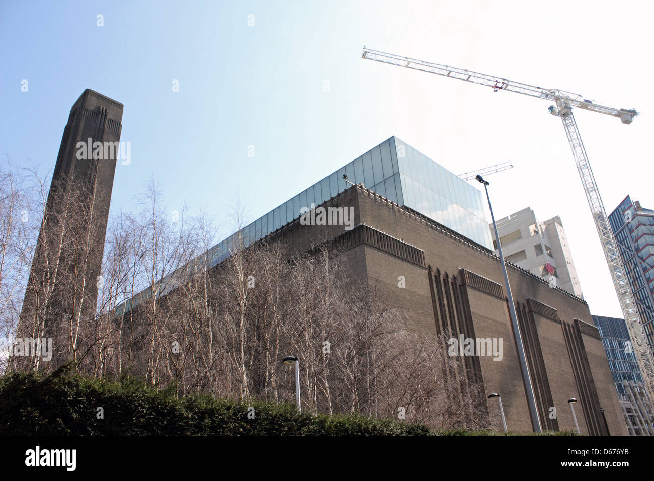 Construction at The Tate Modern on the Southbank London England UK ...