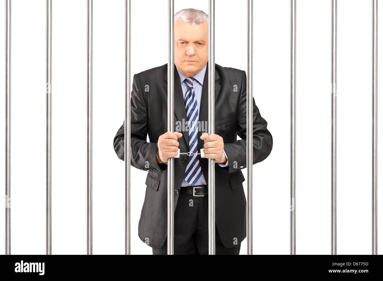 Criminal behind bars in jail hi-res stock photography and images - Alamy