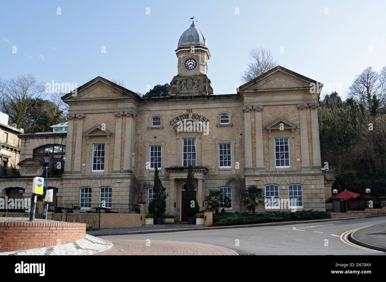 The Custom house situated in Penarth overlooking Cardiff Bay Wales ...