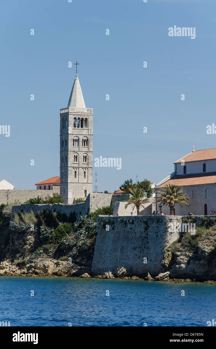 Cityscape from old Rab town in Croatia Stock Photo - Alamy