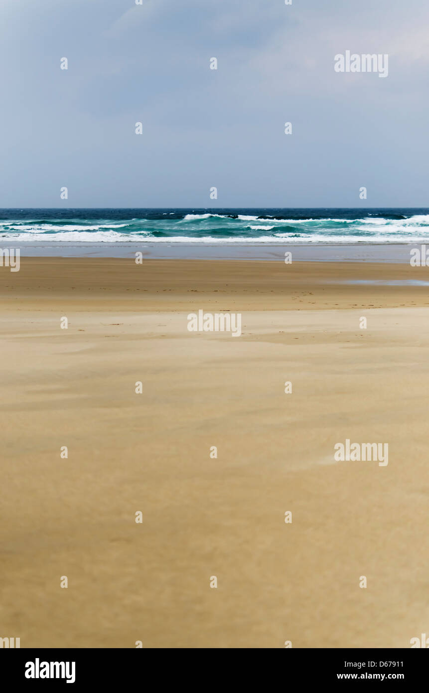 landscape lonely beach day with cloudy sky Stock Photo - Alamy