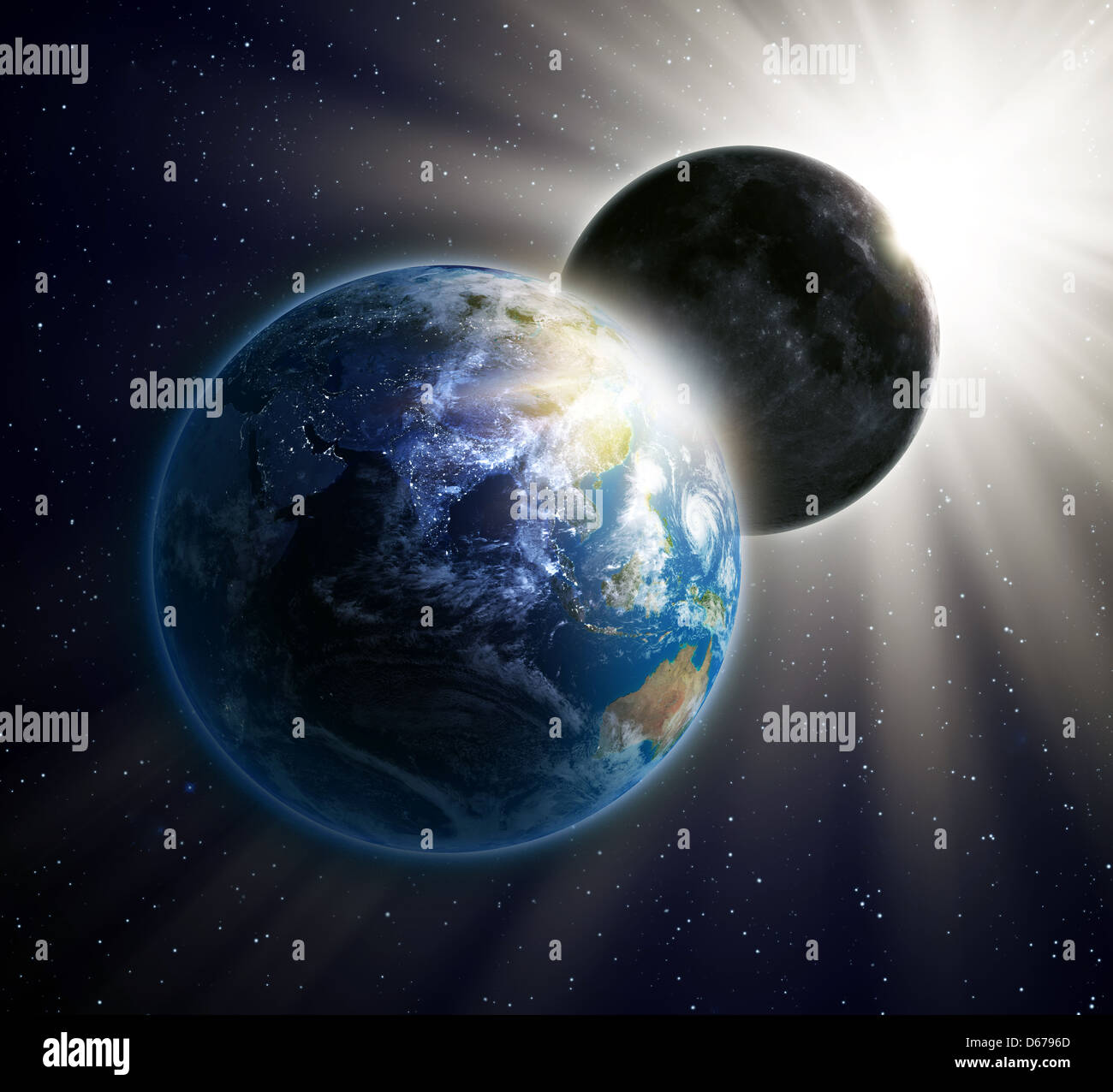 Solar eclipse from earth hi-res stock photography and images - Alamy
