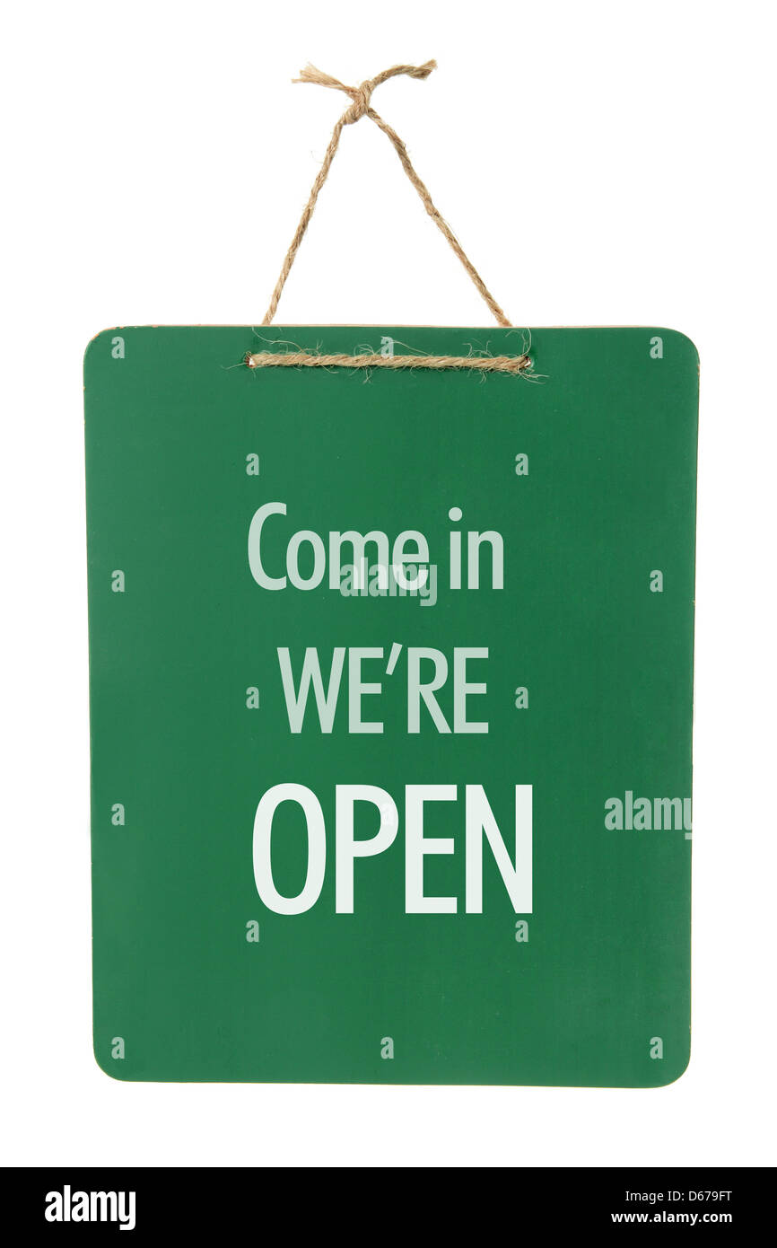 Black Board with Open Notice Stock Photo - Alamy