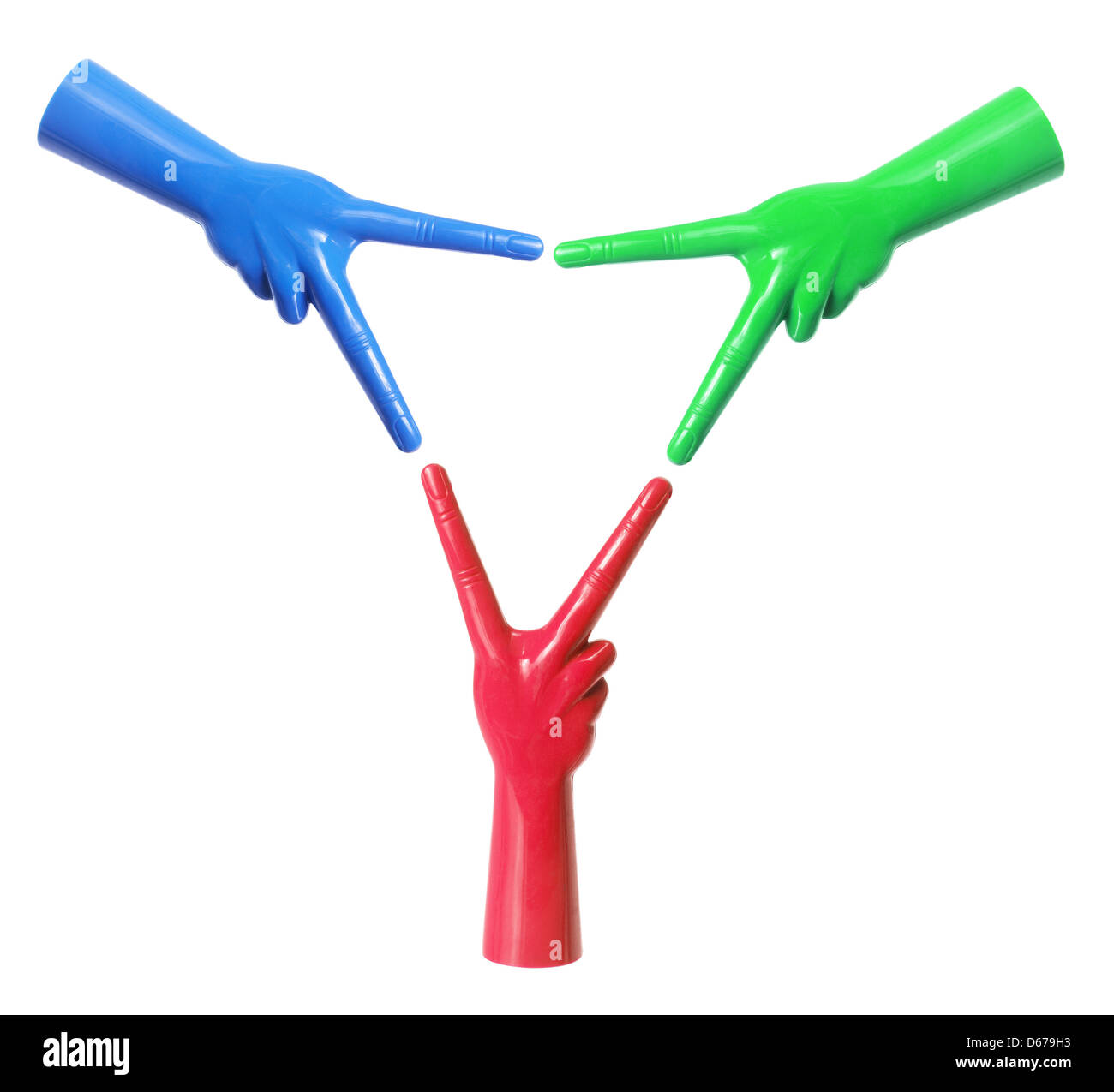 Plastic Toy Hands Stock Photo - Alamy