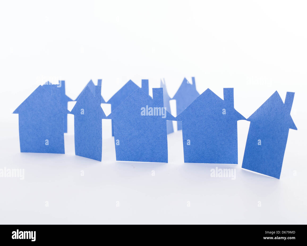 close up of paper houses on white background Stock Photo - Alamy